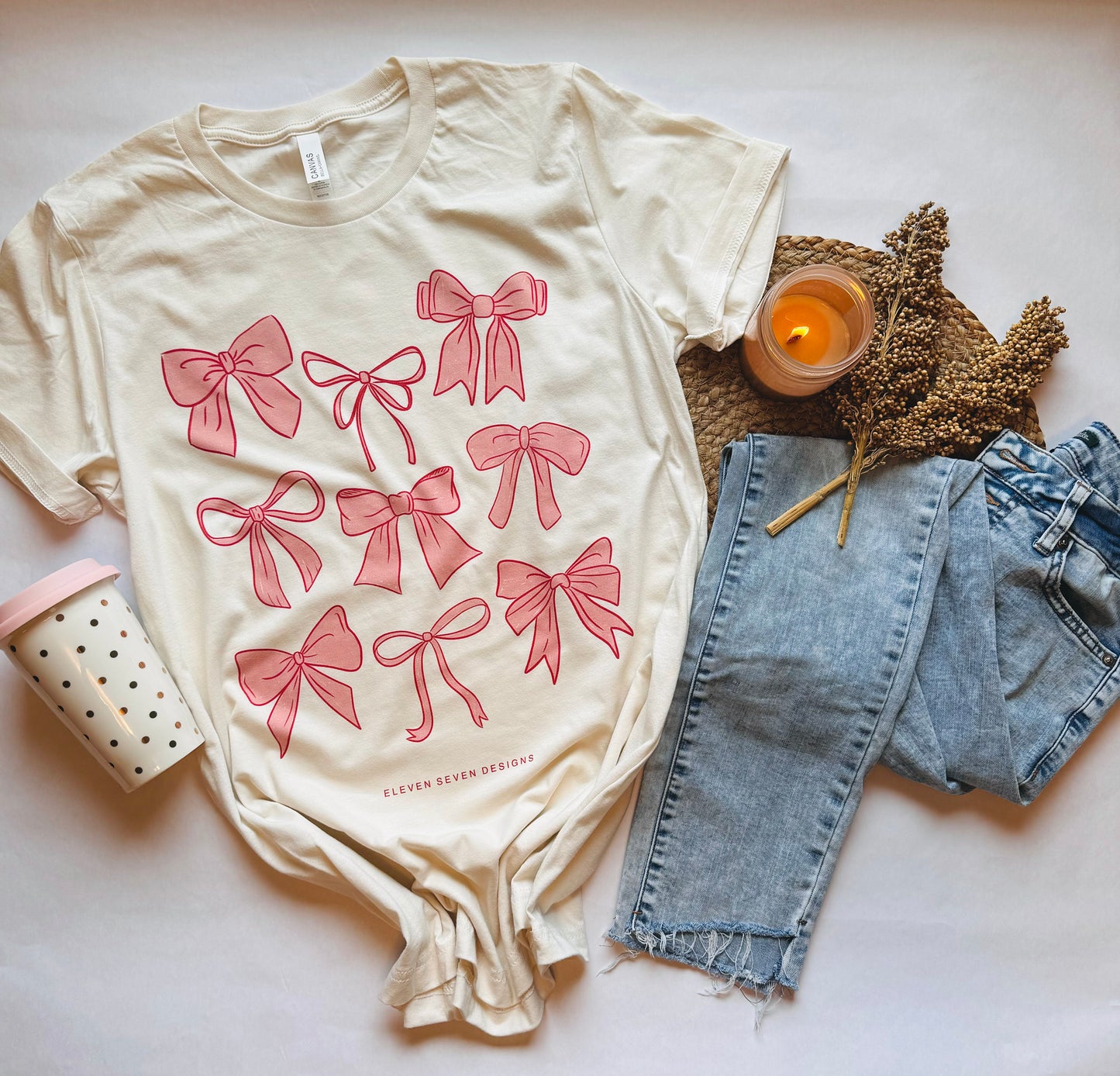 Multi Pink Bow Top – Eleven Seven Designs